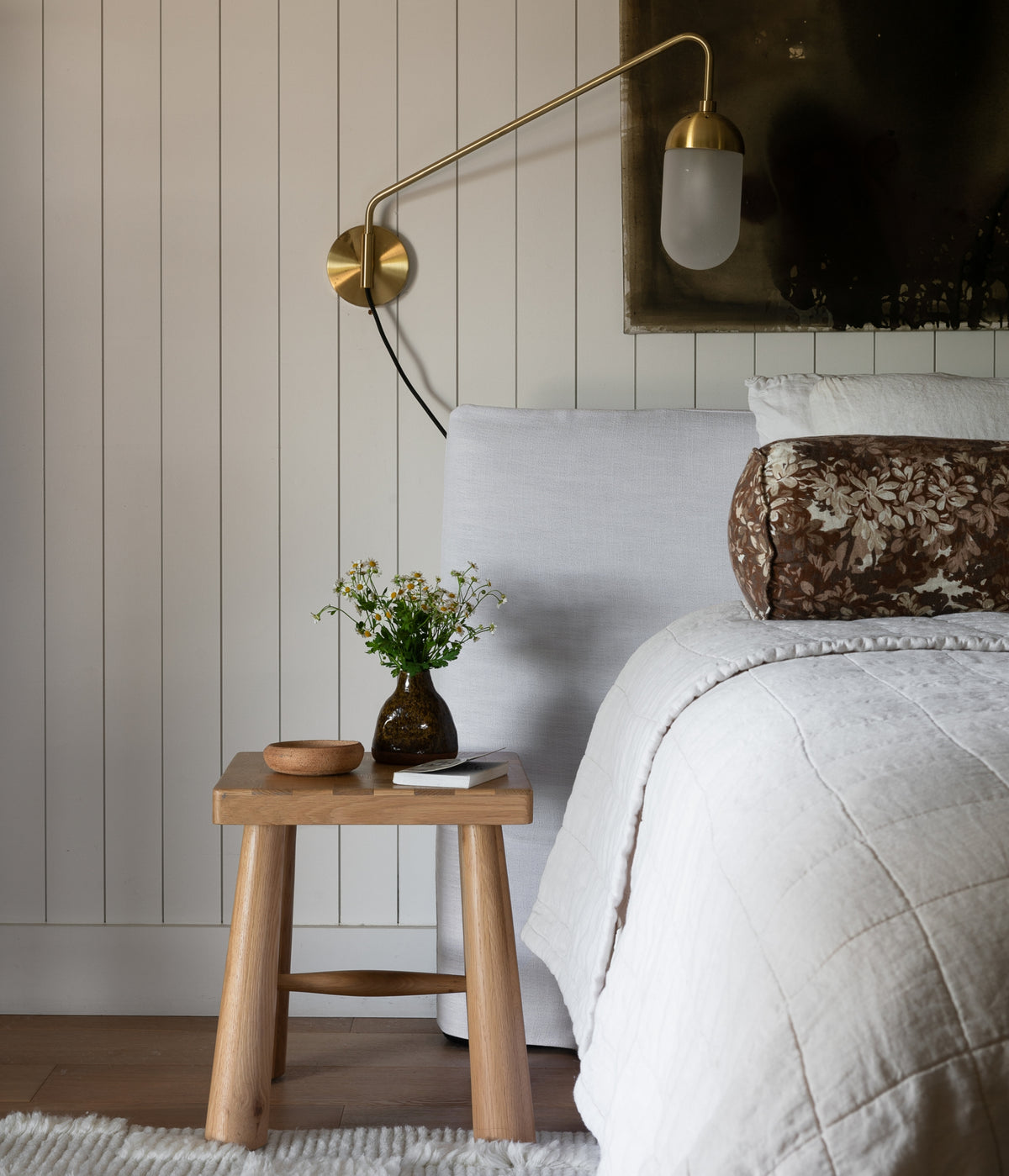 renee side table - Solid White Oak Side Table – Hati Home