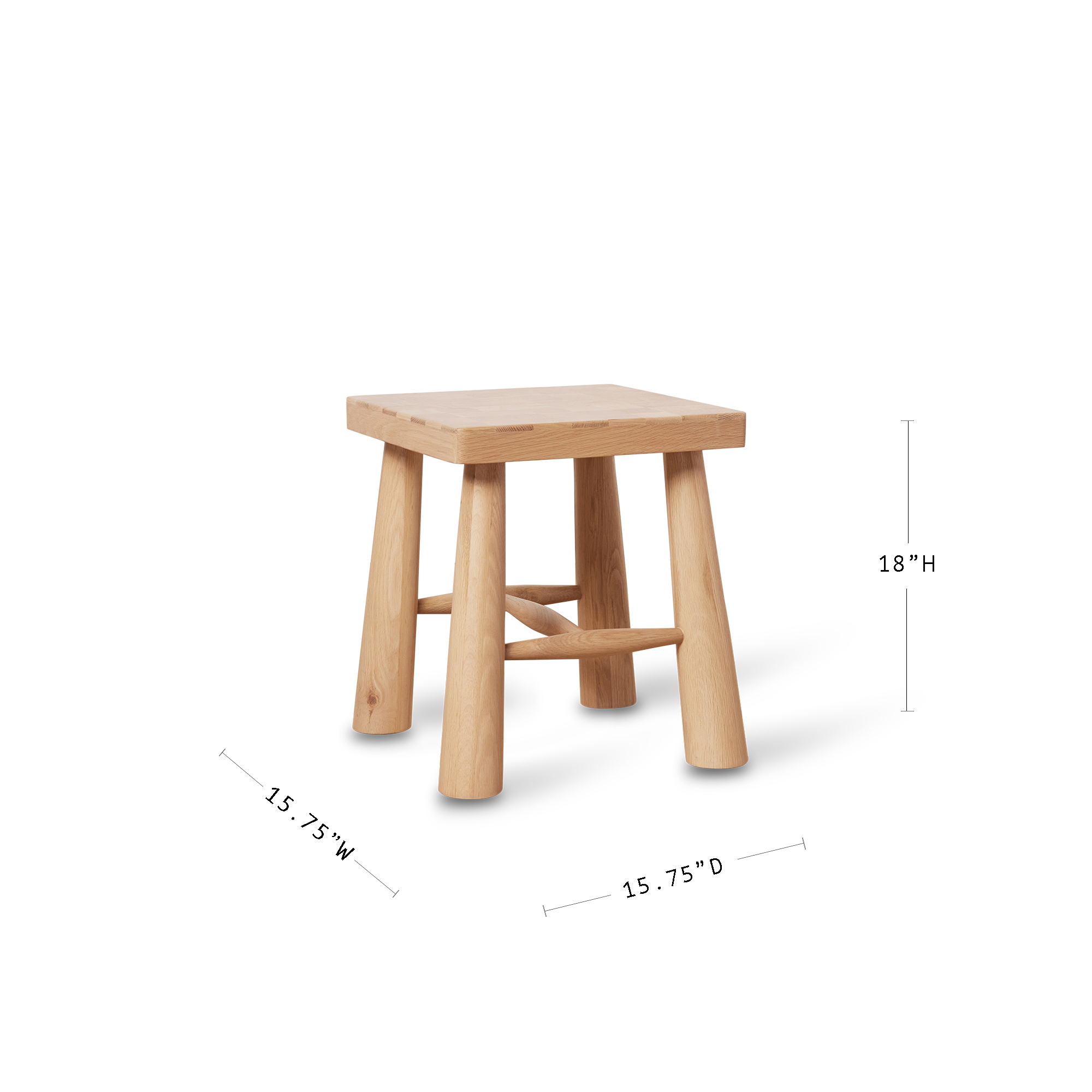 renee side table - Solid White Oak Side Table – Hati Home